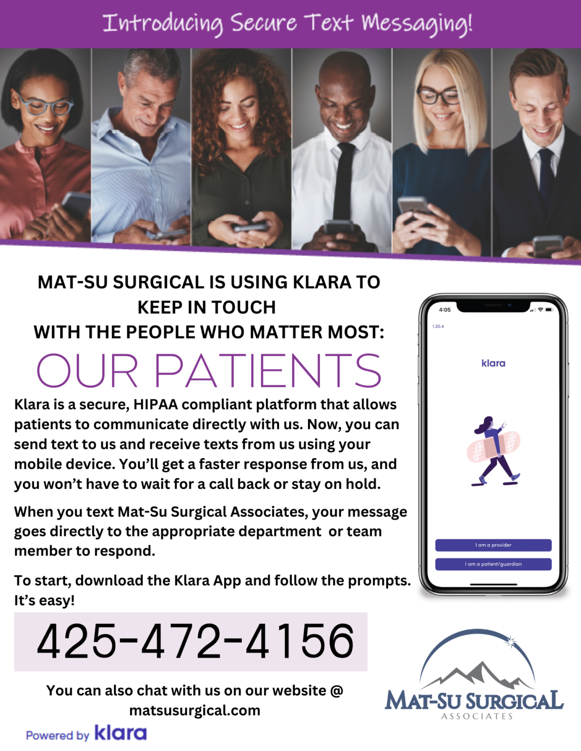 Introducing Secure Text Messaging! » Palmer General Surgeon | Mat-Su ...